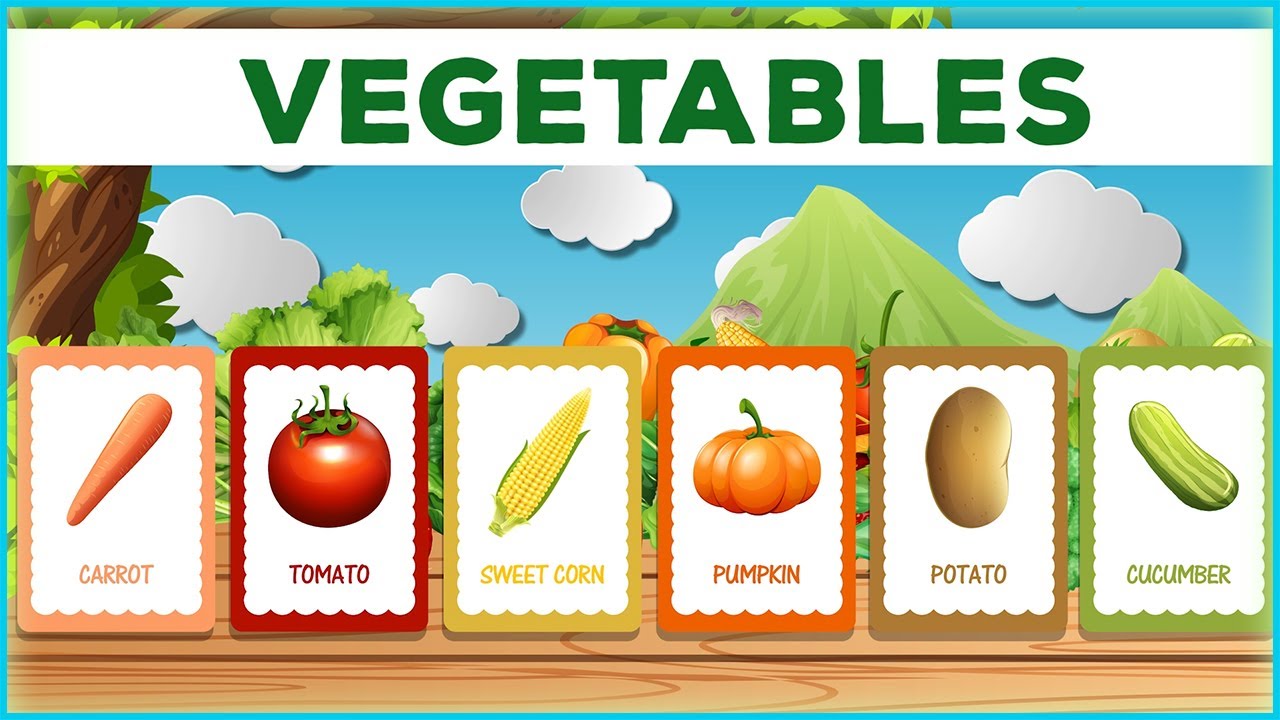 Vegetables Flash Cards for Kids | Learn Vegetables Name | Baby World ...