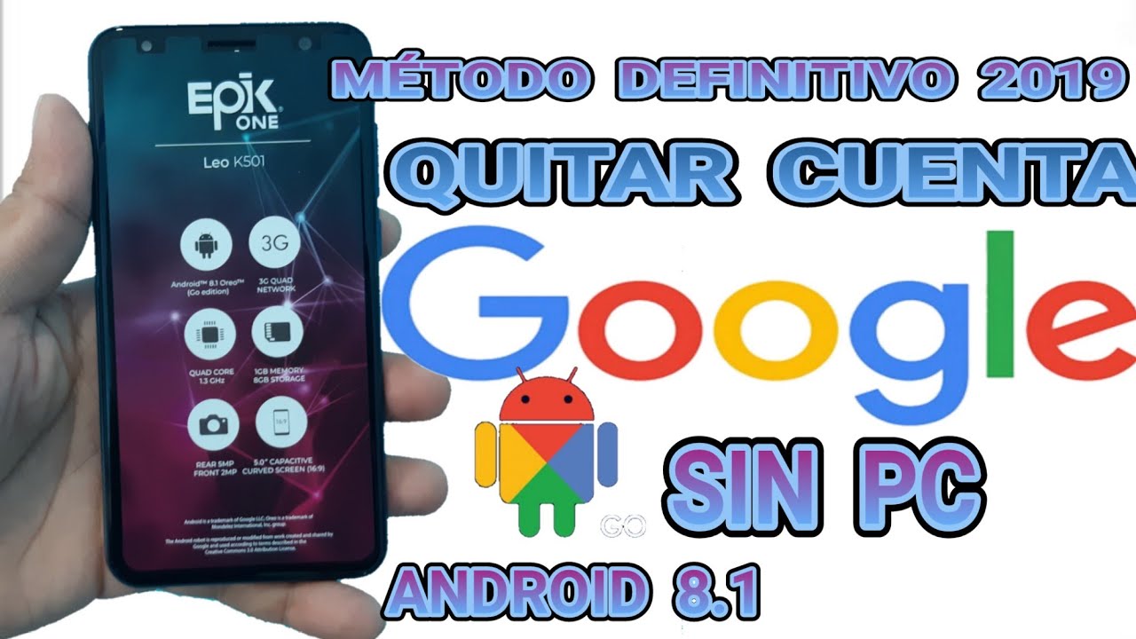 Como quitar la cuenta de google epik one k501 / how remove the accont ...