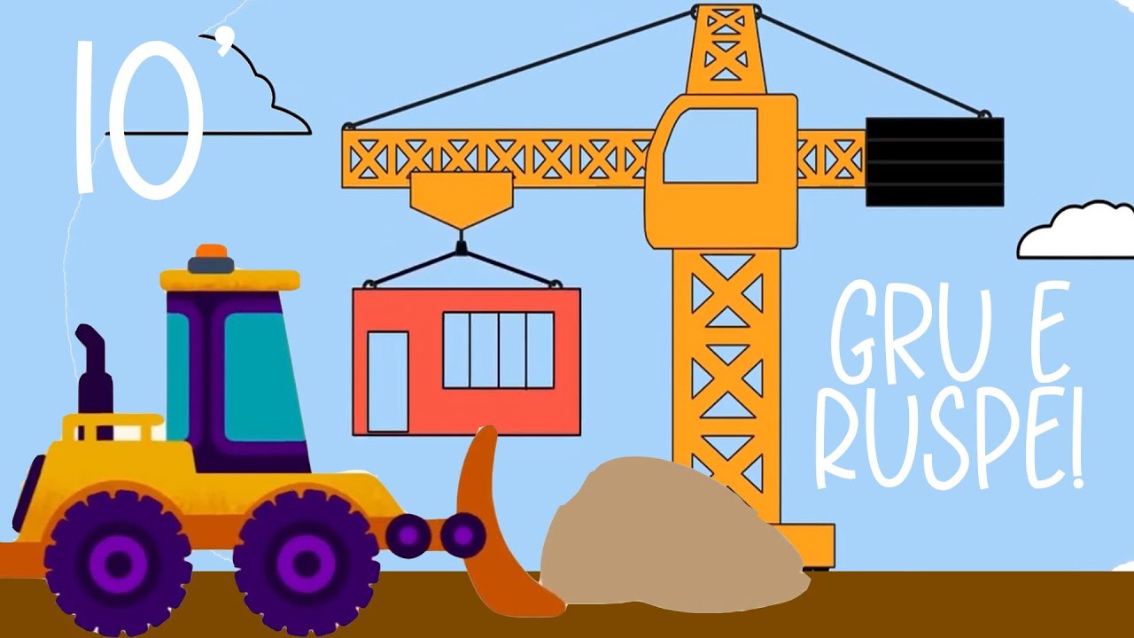 Gru, Ruspe, Bulldozer! Puzzle da Colorare per Bambini! Compilation per ...