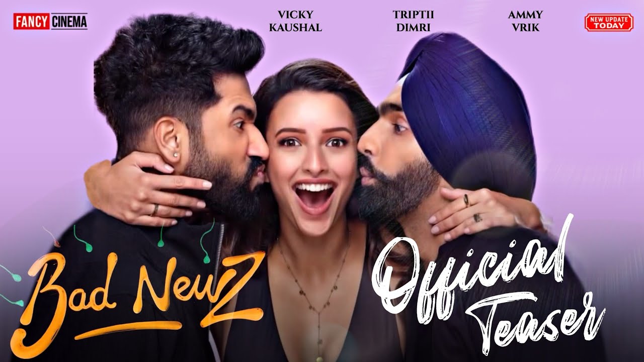 Bad Newz Teaser Trailer Update Vicky Kaushal Triptii Dimri Ammy