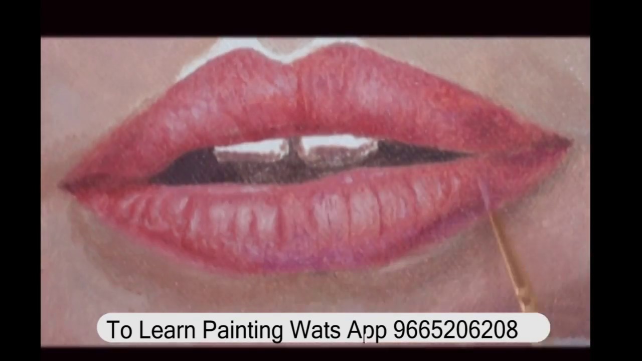 Realistic Oil Painting Of Lips #Oil on Canvas - YouTube