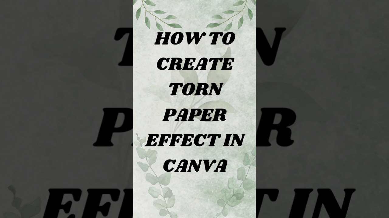 How to create torn paper effect in canva 📸📸 #canva #canvatutorial # ...
