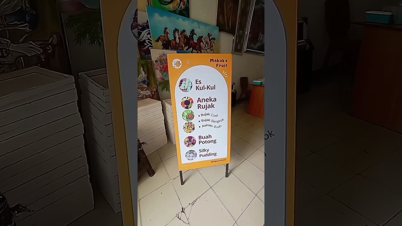 Stand Banner Lipat 2 Sisi Rangka Banner 50x100 cm Cara Penggunaan ...