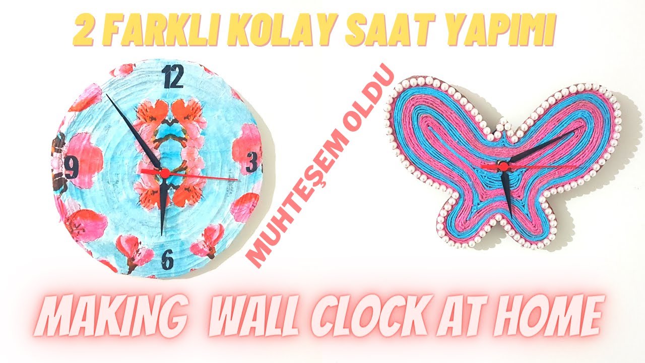 EVDE SAAT YAPIMI SIFIR MALİYET I MAKING WALL CLOCK AT HOME I KENDİN YAP ...