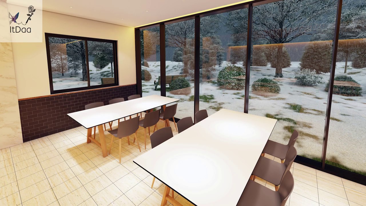 Lumion 10 employee cafeteria Rendering (직원식당 렌더링) - YouTube