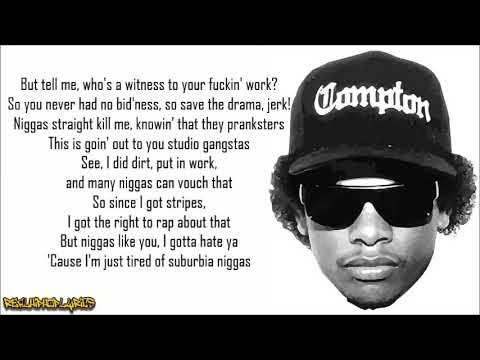 Eazy-E - Real Muthaphuckkin G's (Lyrics) - YouTube