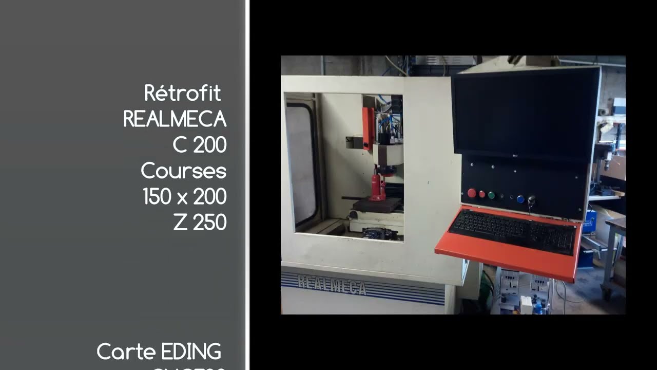 REALMECA C200 Retrofit à base de carte EDING CNC 720, usinage PVC et laiton. - YouTube