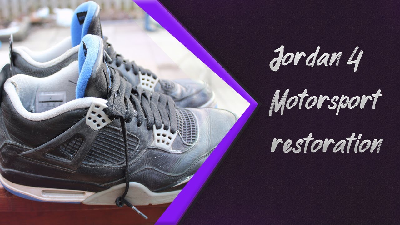 Heavily Beat Jordan 4 Motorsport Restoration - YouTube