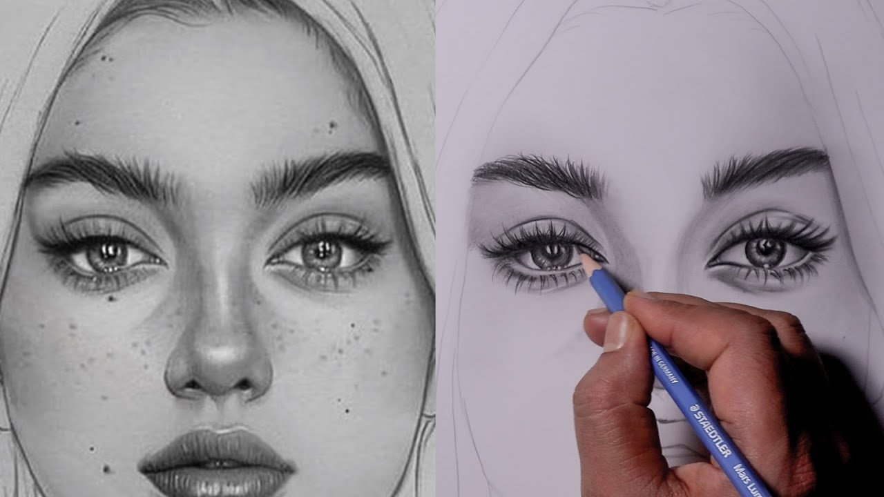 Easy Technique to Draw Portrait Outline | Portrait Drawing for ...