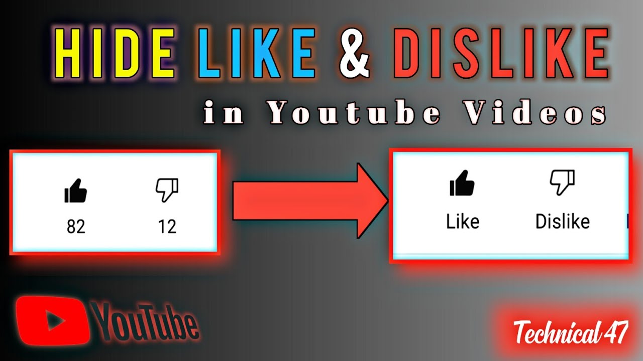 Like and dislike hide kaise kare | how to hide like and dislike on ...