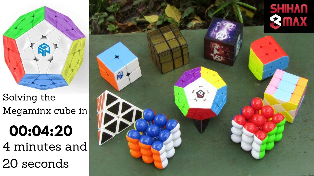 Megaminx Rubik's cube solve in 00:04:20 4 minutes and 20 seconds - YouTube