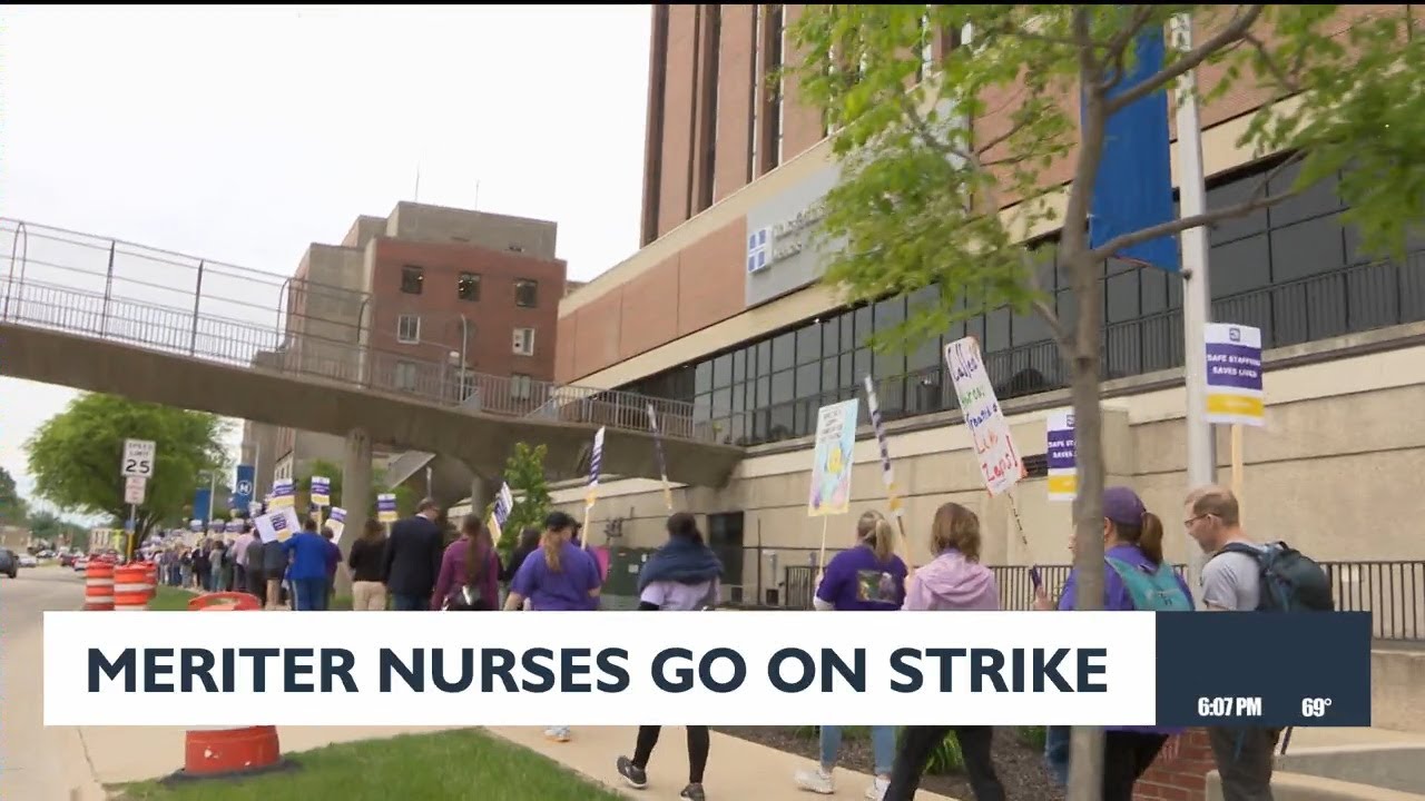 Meriter nurses begin strike - YouTube