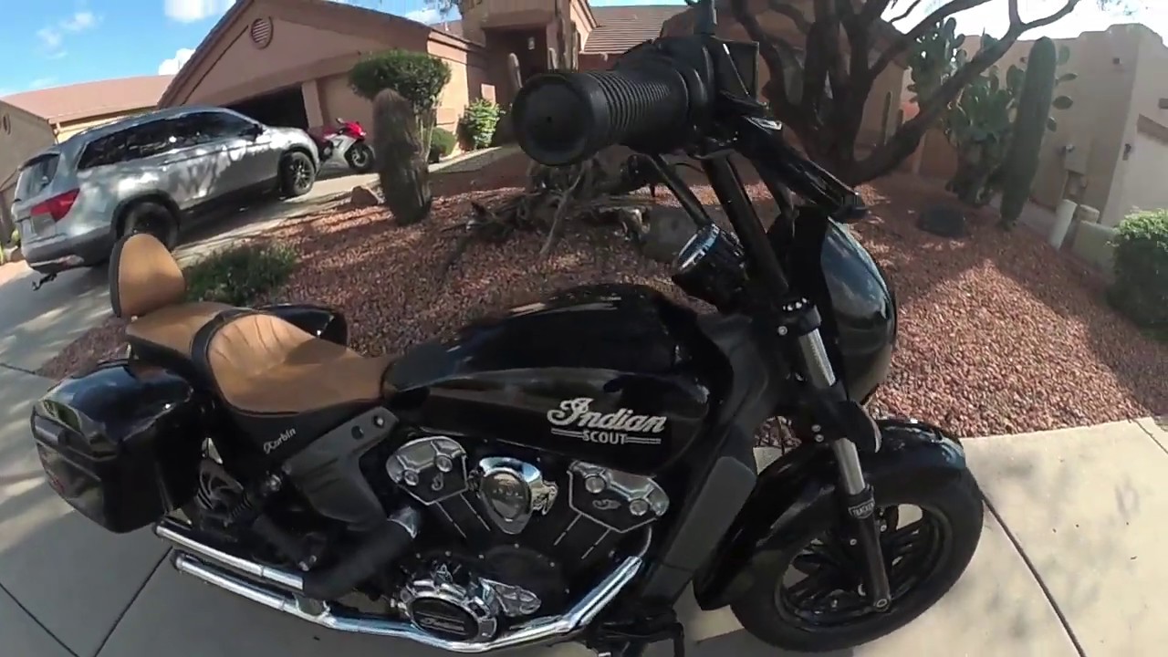 2015 Indian scout Motorcycle Mods ( viking bags, Ktech, Corbin ...