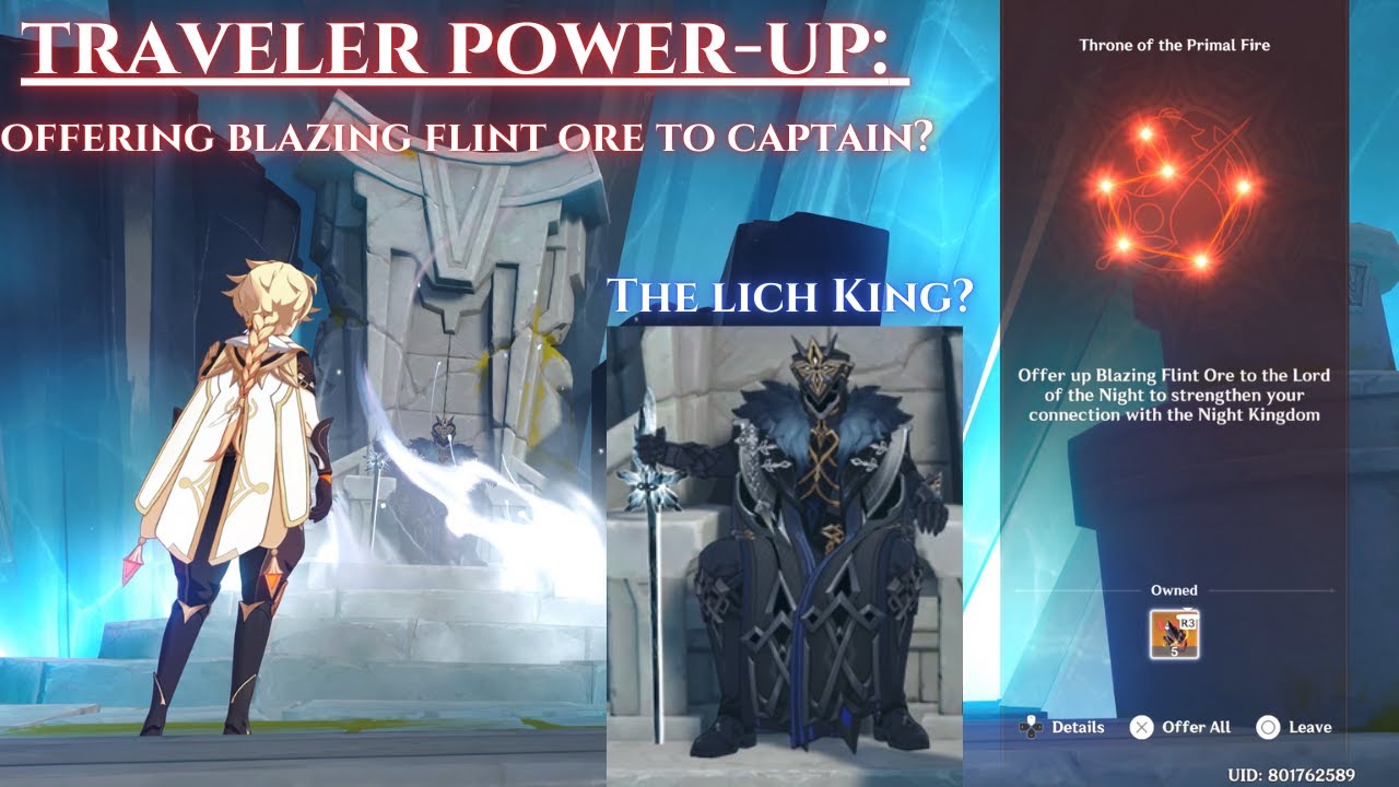 Genshin Impact: Activating Pyro Traveler's Constellation at Throne of ...