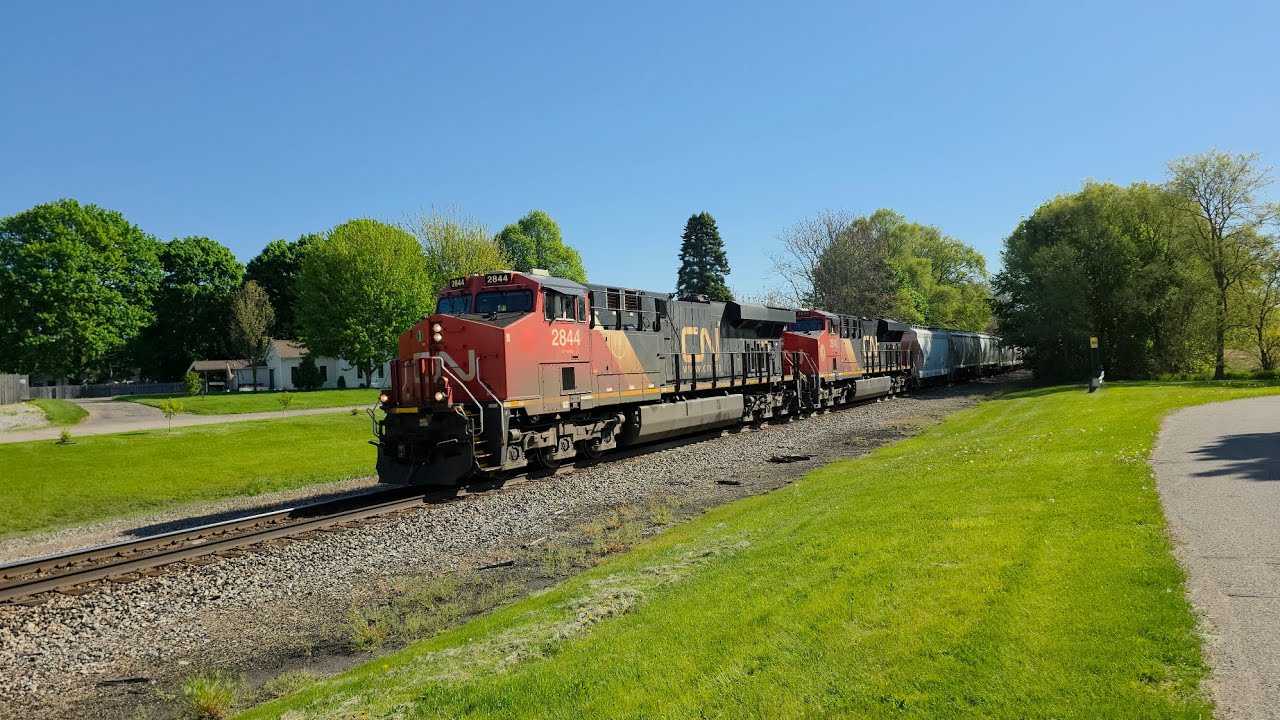 Canadian national westbound 491 2844+3840 Bancroft Michigan May 12 2025 ...