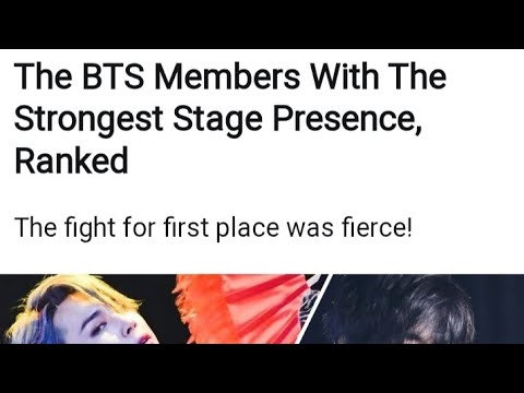 The BTS Members With The Strongest Stage Presence, Rankedp#buymote# ...