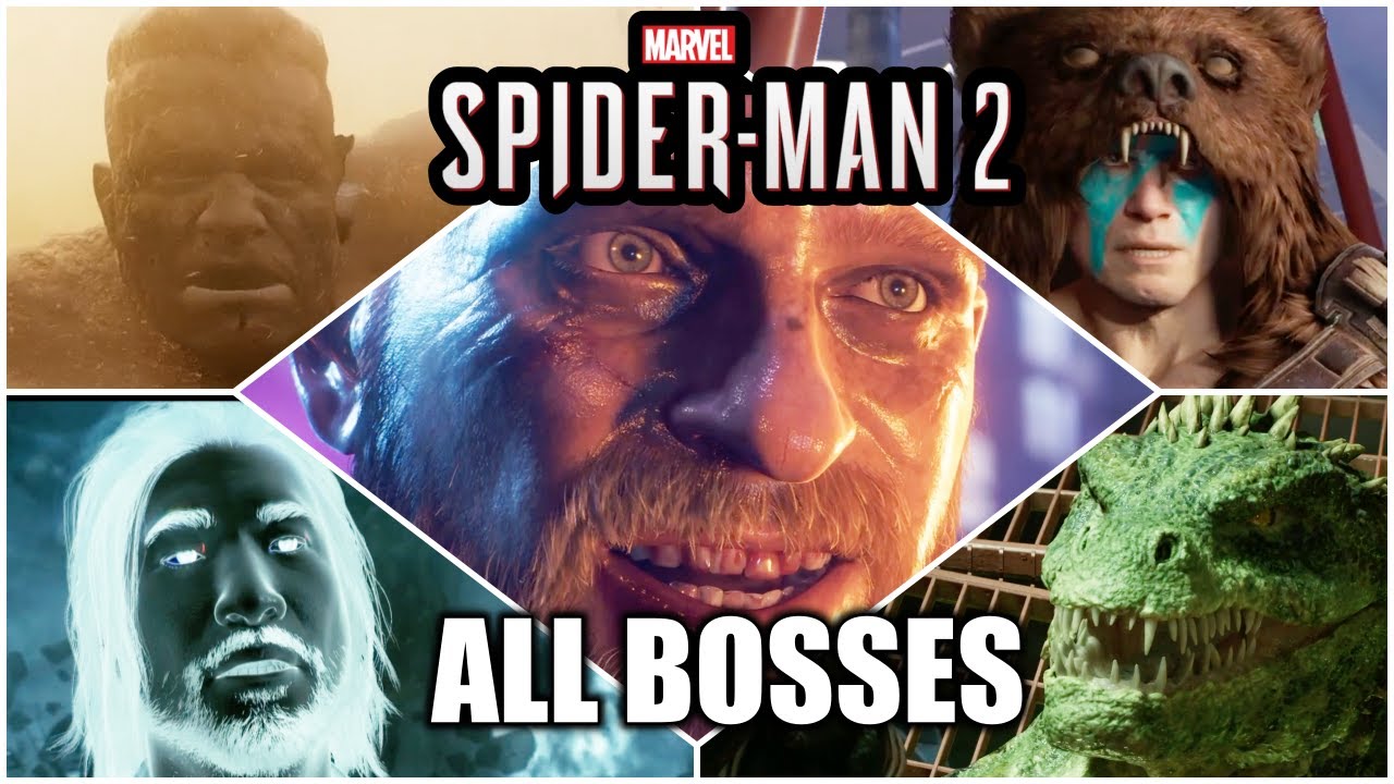 Marvel's Spider-Man 2 - All Bosses - All Boss Fight Battle - YouTube