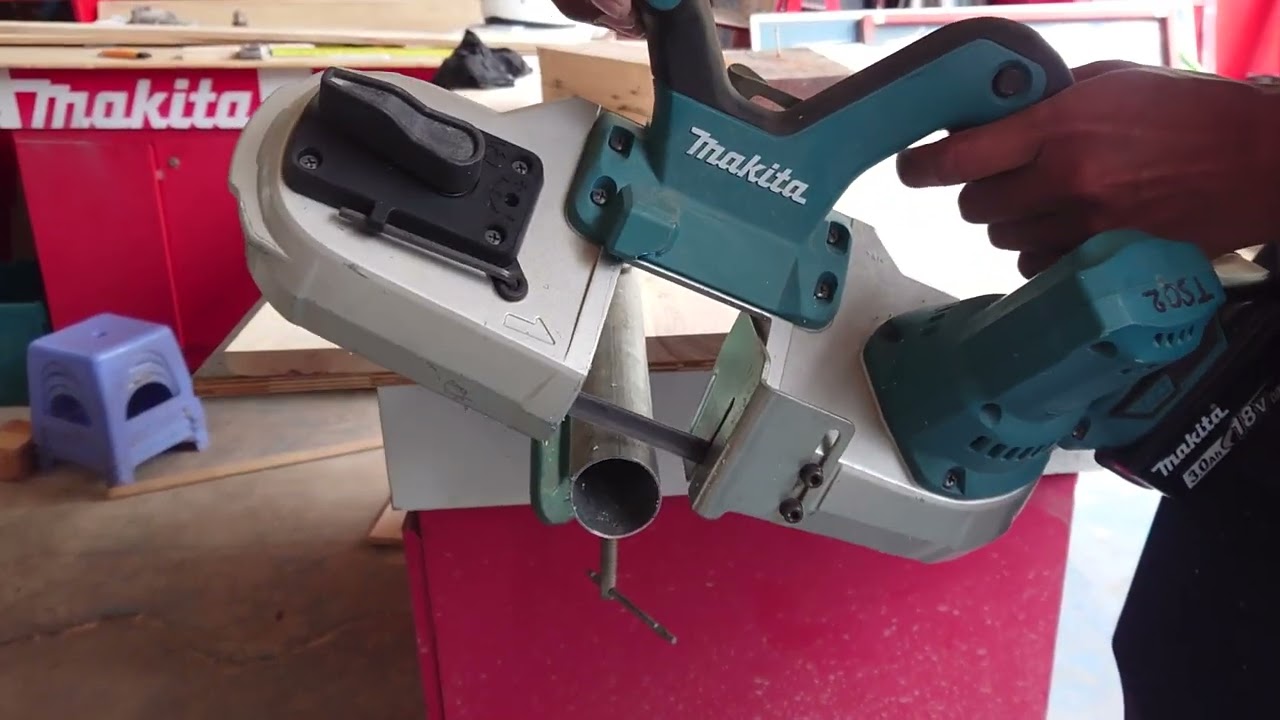 easy Cutting Pipe and PVC use DBP182 Makita 18V Band saw - YouTube