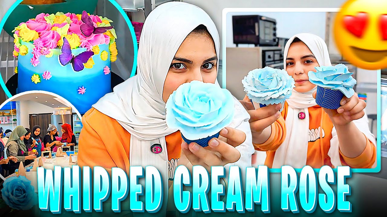 Whipped cream rose tutorial😍 | basic to advance Day2🤩 - YouTube