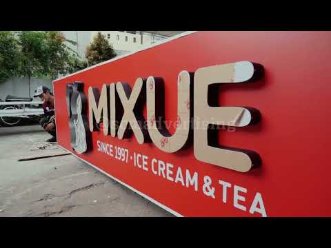 Produksi Neon Box Akrilik Mixue Yogyakarta. #neonboxjogja  #neonboxmurahjogja  #jasaneonboxjogja