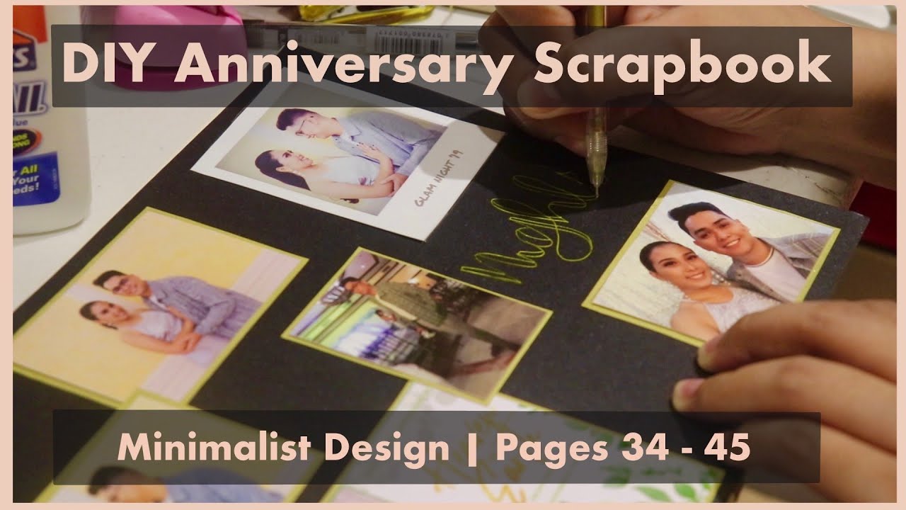 Scrapbook Series Pt 7 - Making Minimalist Designs for Pages 34-45 | DIY ...
