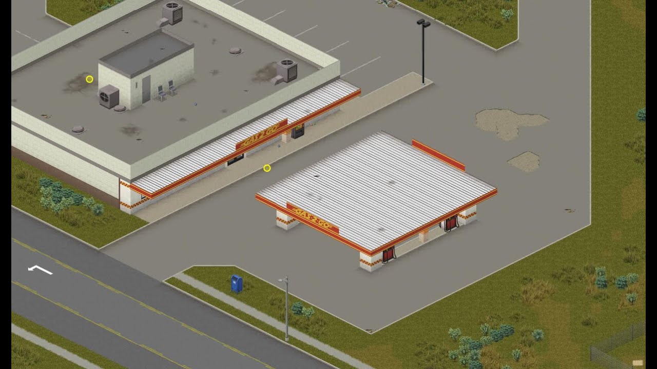 Build 42 Irvington Gas Station New location tour Project Zomboid - YouTube