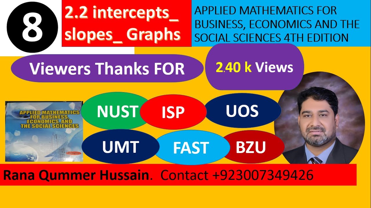 APPLIED MATHEMATICS FOR BUSINESS ECONOMICS AND THE SOCIAL SCIENCES 2 APPLIED MATHEMATICS FOR BUSINESS ECONOMICS AND THE SOCIAL SCIENCES 2