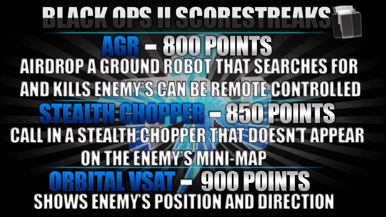 Black Ops 2: OFFICIAL Scorestreaks List | NEW KILLSTREAK SYSTEM! - YouTube