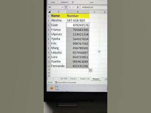 Excel Interview Question | Add dash Between Numbers Without Formula 😳 #excel #exceltips #msexcel ...