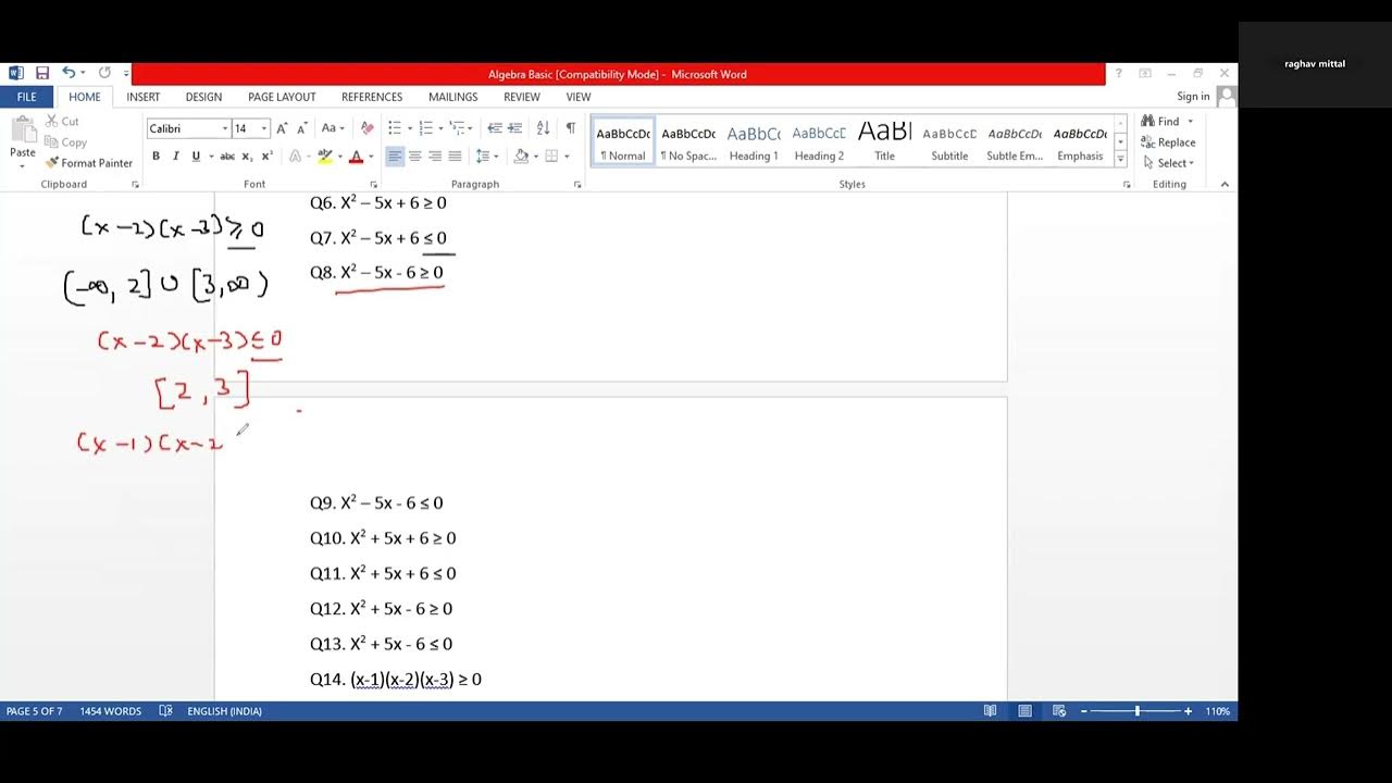 Inequations Class 1 Part 2 - YouTube