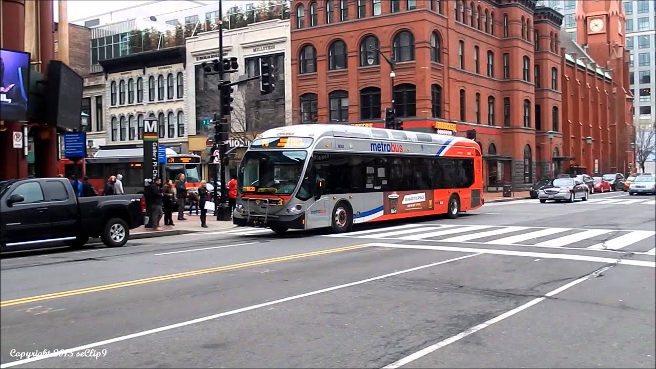 New WMATA Metrobus 2014 NABI 42-BRT Hybrid #8063 on Route P6 3/21/2015 ...