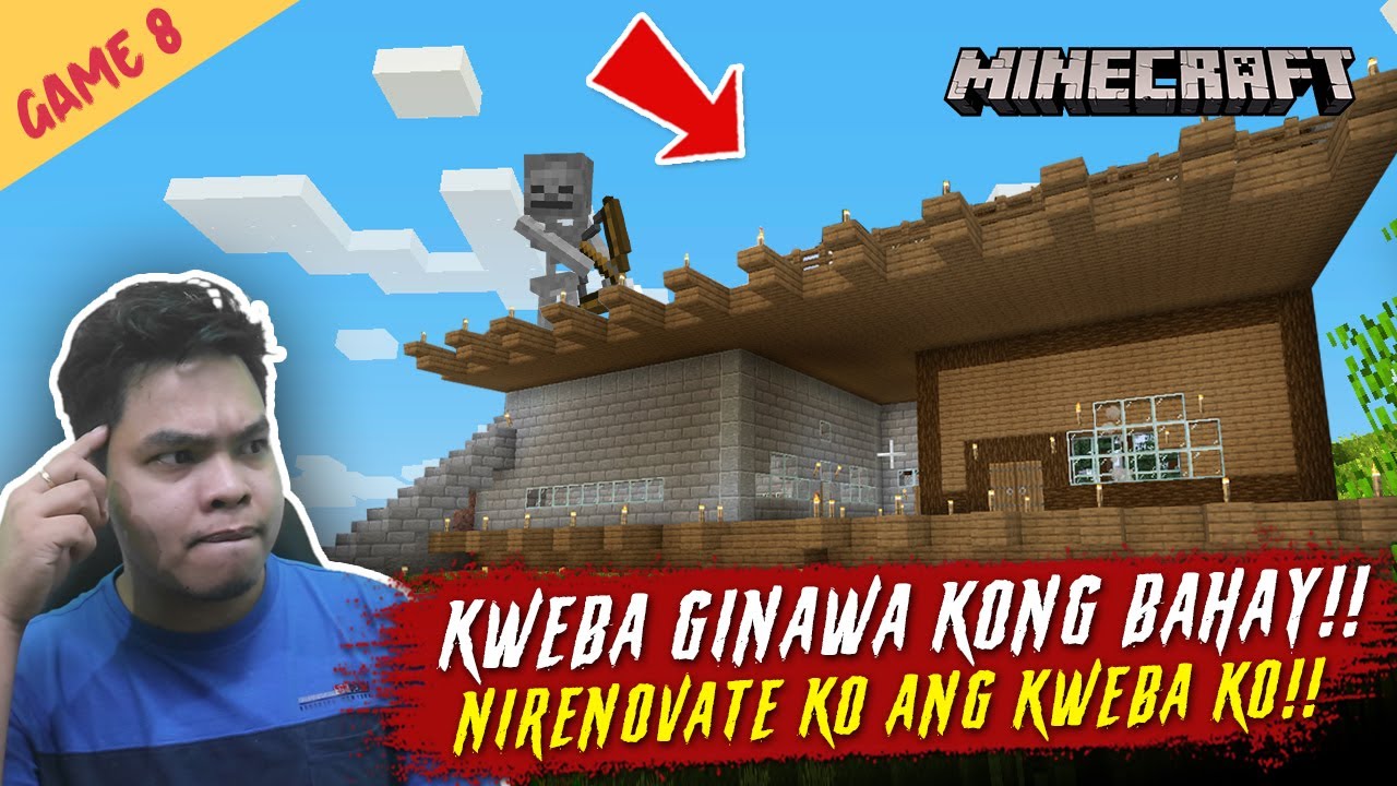 Ginawa kong Bahay Ang simpleng Kweba! - Minecraft Part 8 - YouTube