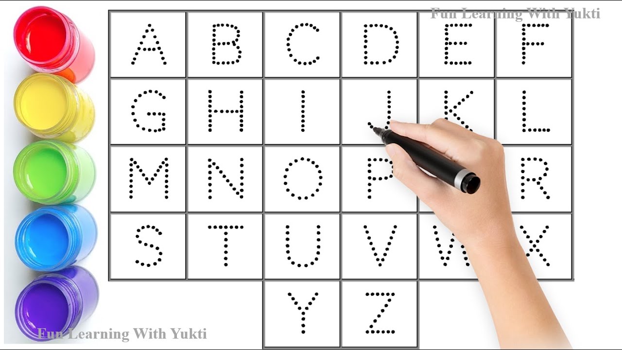 Collection of Alphabet writing along the dotted lines for toddlers ...