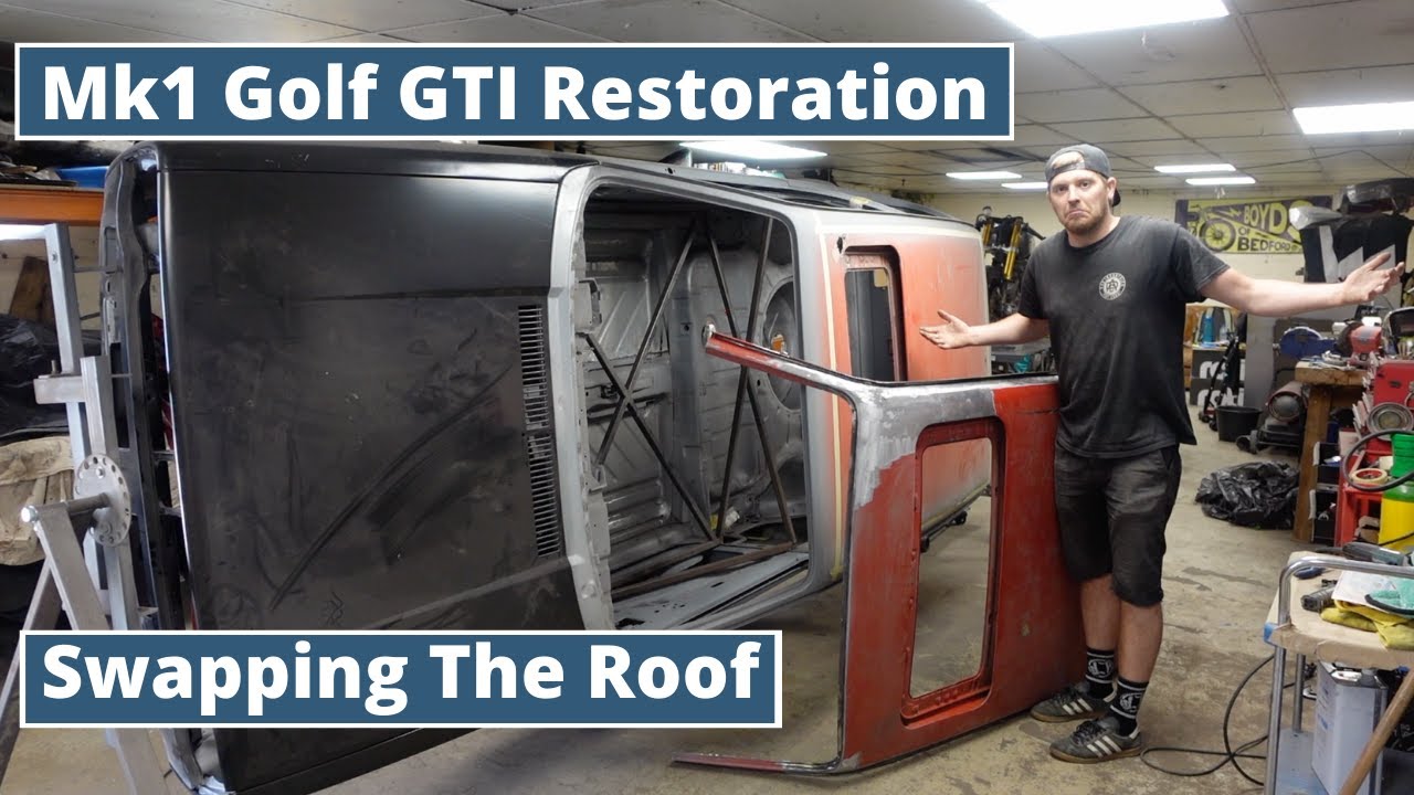 Swapping The Roof - Golf Episode 31 Volkswagen Mk1 Golf GTI Resto - YouTube
