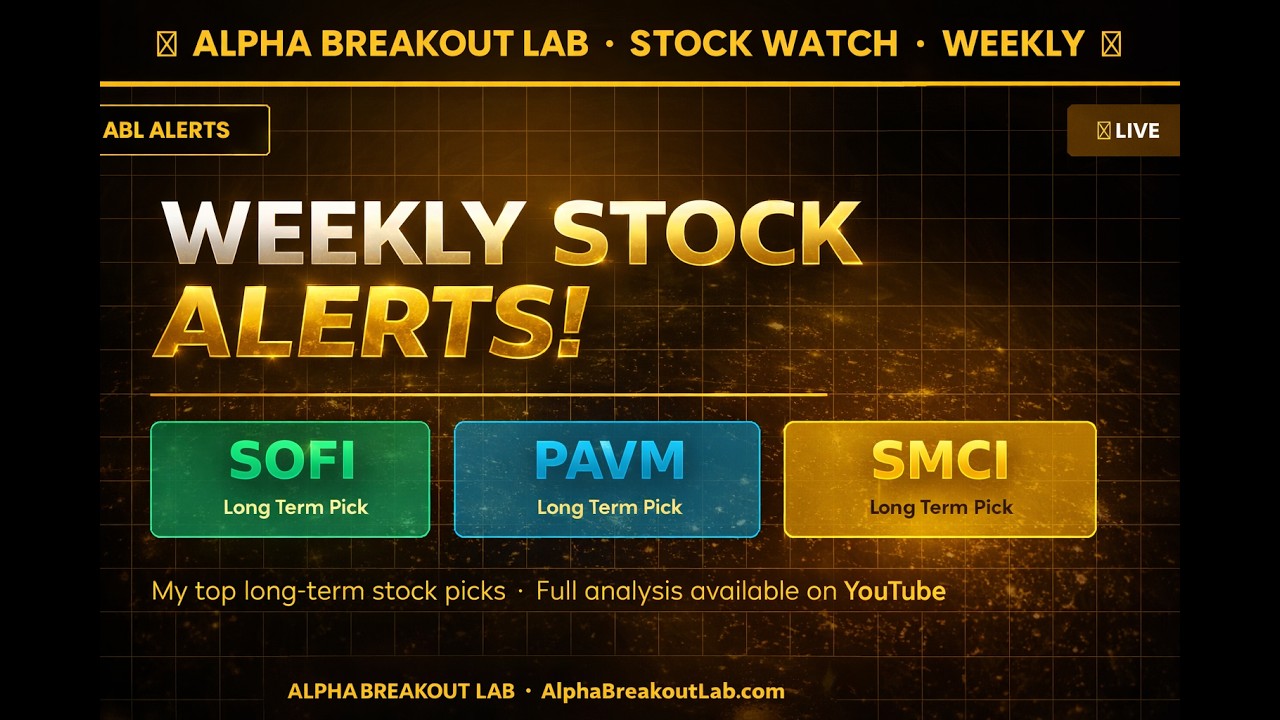 My top Three Picks!! Weekly Stock Alerts ! - YouTube