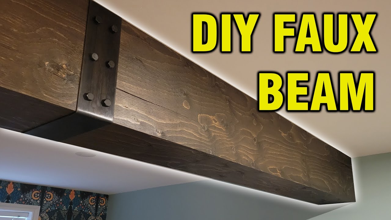 How to Make a Faux Wood Beam - YouTube