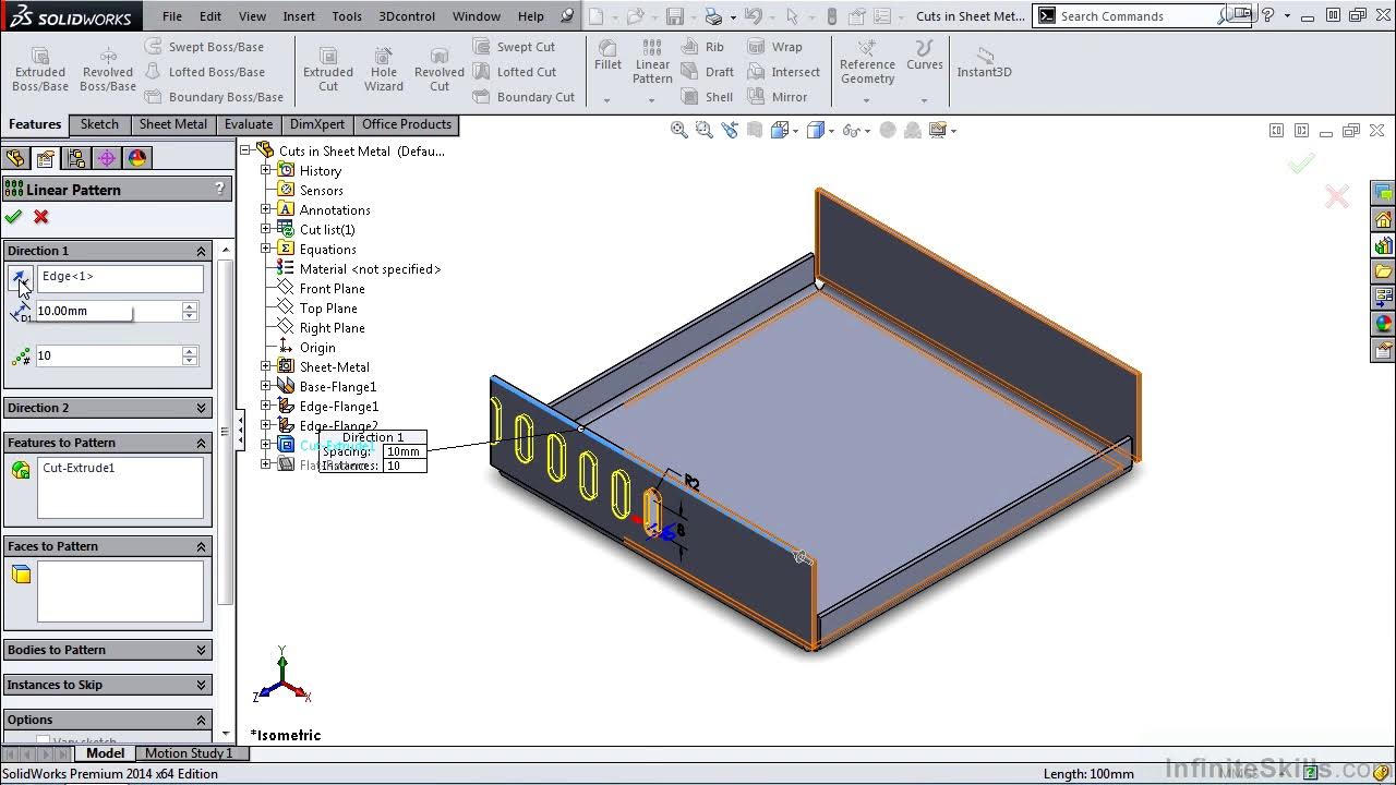 SOLIDWORKS: SHEET METAL TRAINING TUTORIAL 7 - YouTube
