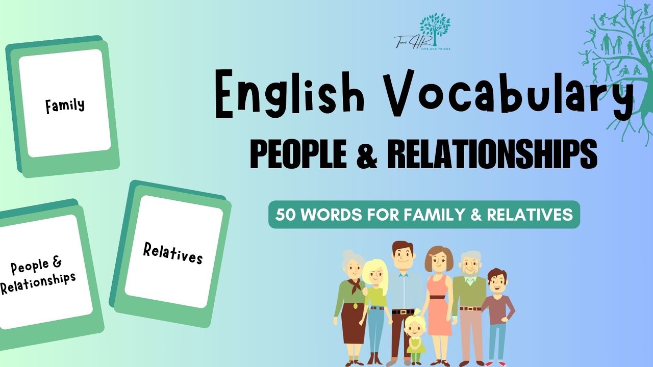 50 English Vocabulary Words 👉 Family & Relatives | People ...