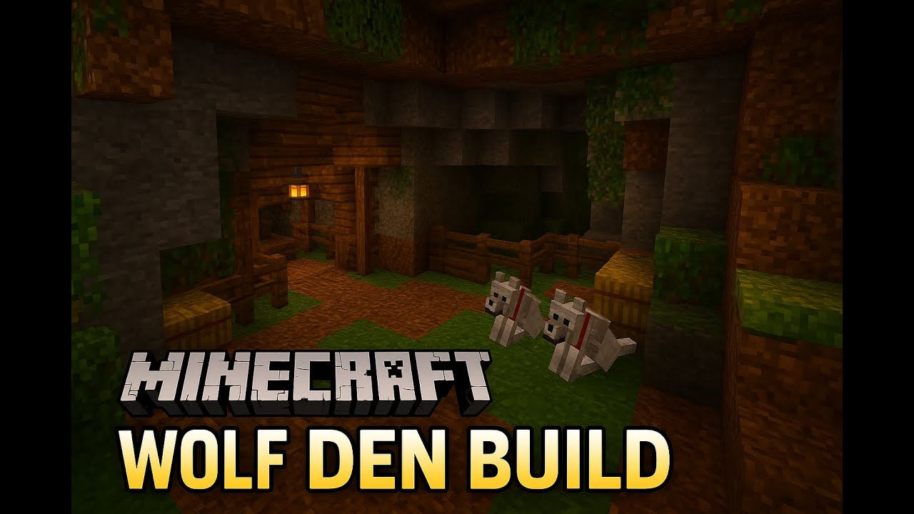 🐺 Minecraft Wolf Den Build – Cozy Cave Sanctuary for Wolves - YouTube
