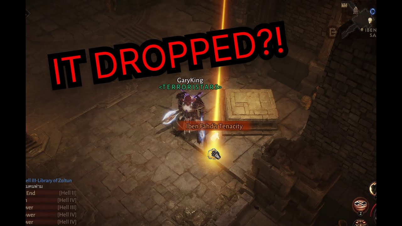 Diablo Immortal how to get iben fahd tenacity gem drop - YouTube