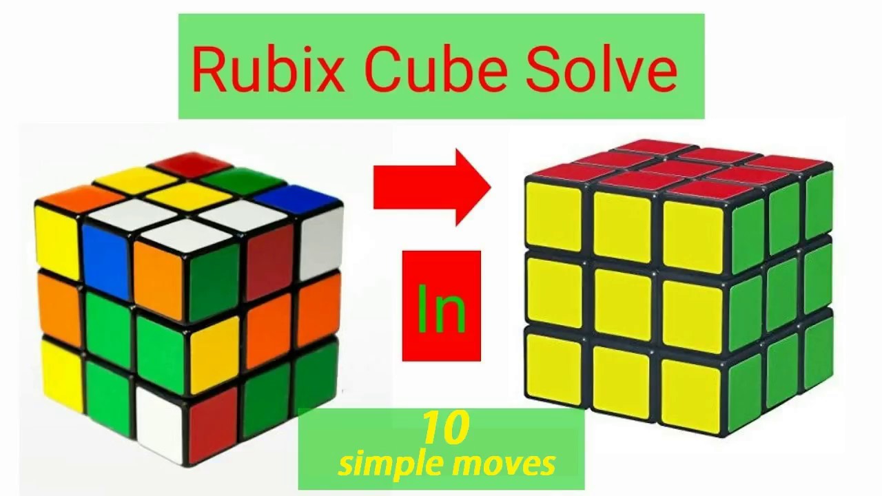 HOW TO SOLVE RUBIX CUBE IN 10 SIMPLE MOVE - YouTube