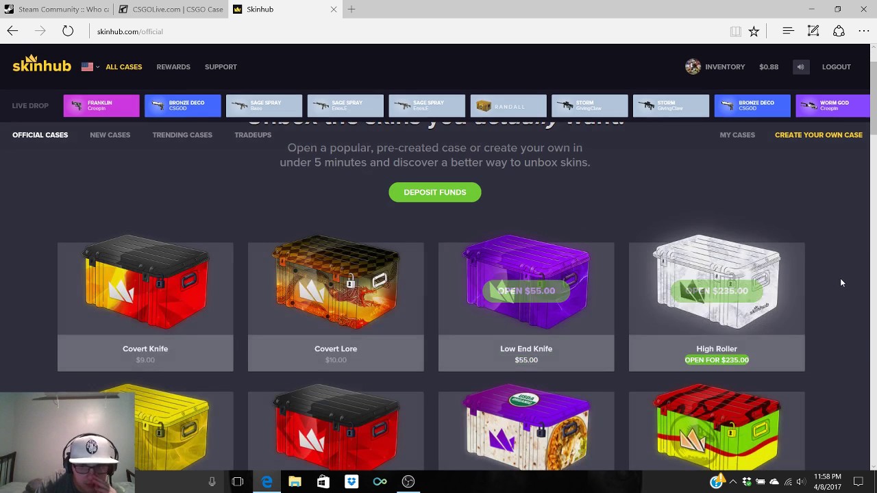 SKIN HUB CASE OPENING!!! #2 - YouTube