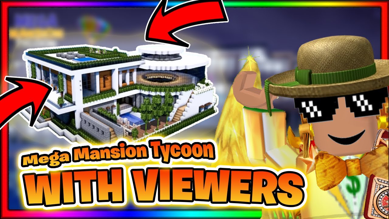 🔴LIVE🔴Building a MASSIVE mansion on roblox! (ROBLOX MEGA MANSION TYCOON ...