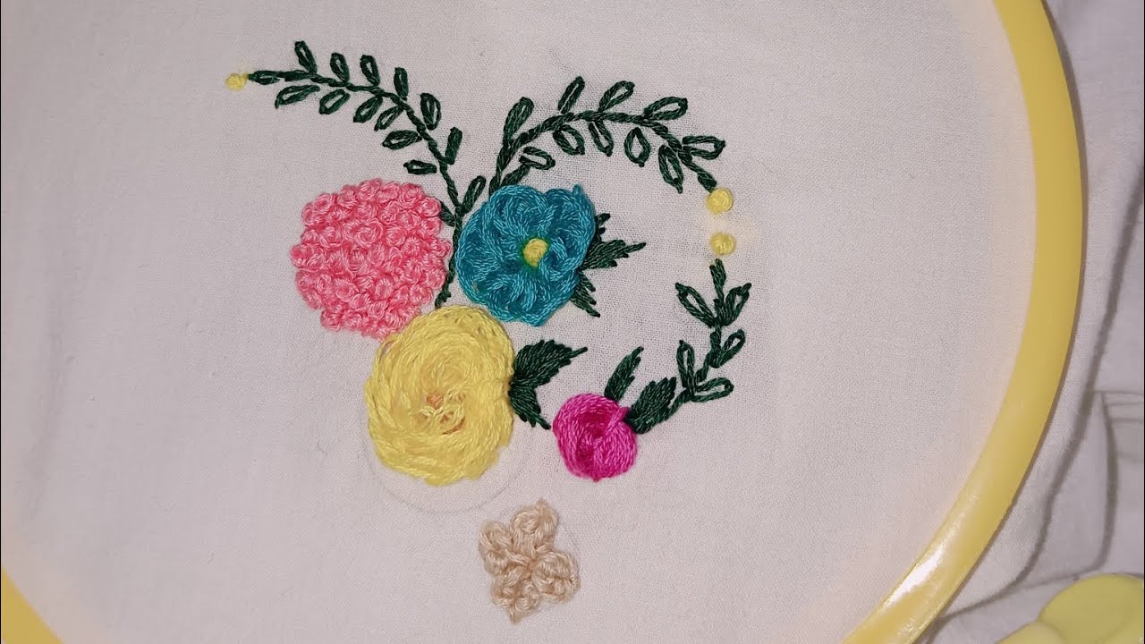 multi stitches in beautiful embroidery design. - YouTube