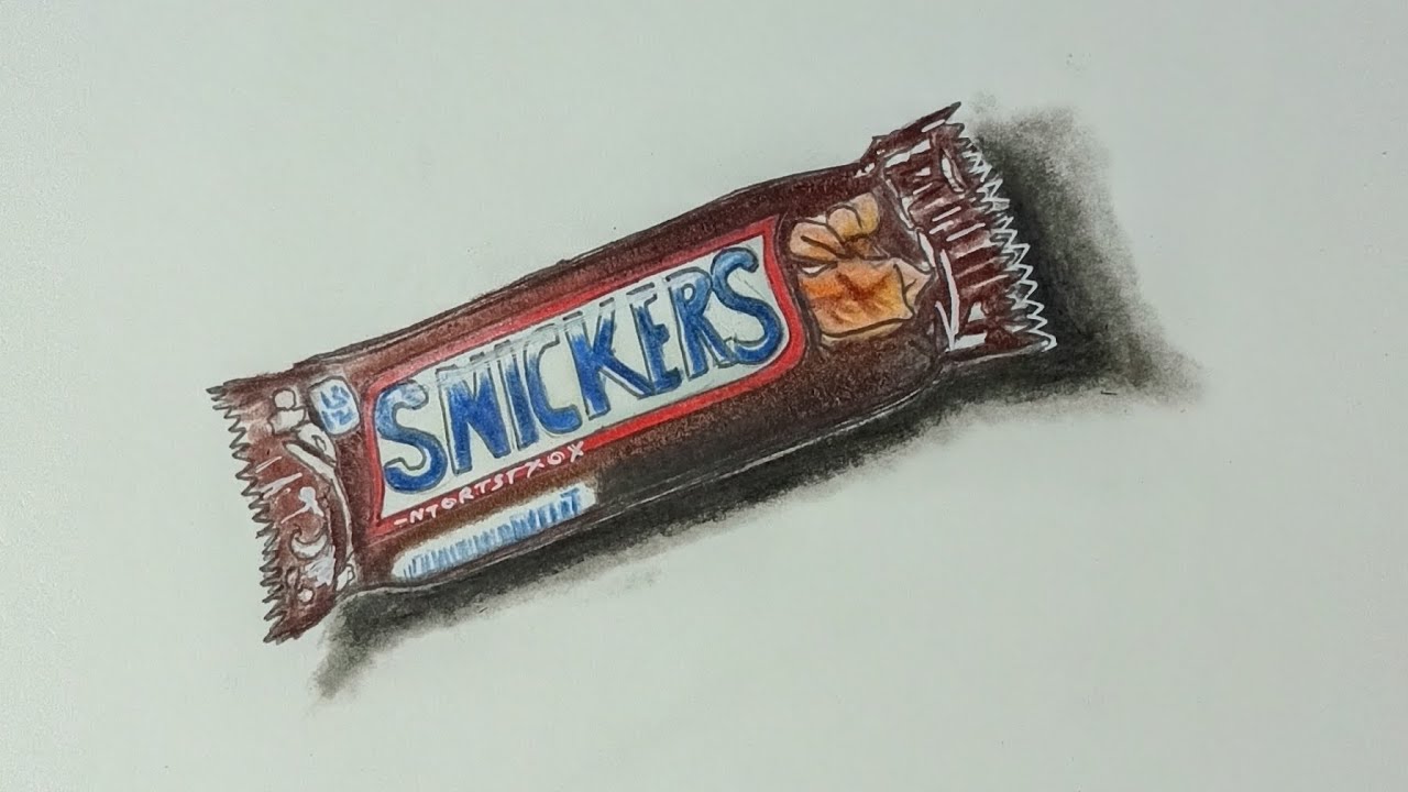 3D ART | Snickers chocolate | Tutorial Art so that on peper 💯🔥🤔 - YouTube