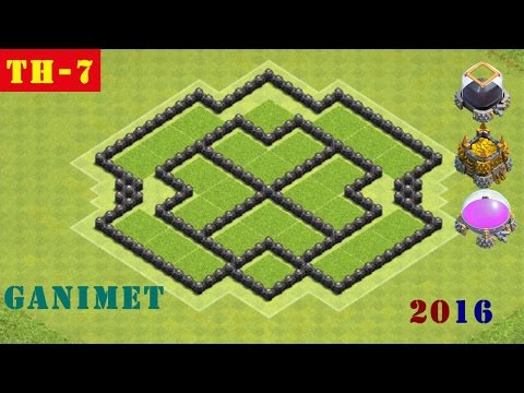 clash of clans- 7. seviye köy binası- ganimet düzeni 2016