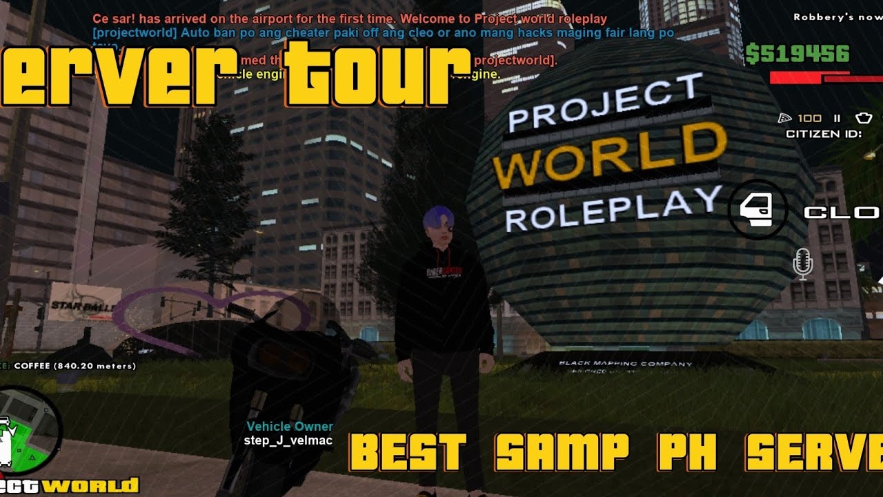 SERVER TOUR - Best server ph samp / PROJECT WORLD ROLEPLAY - YouTube