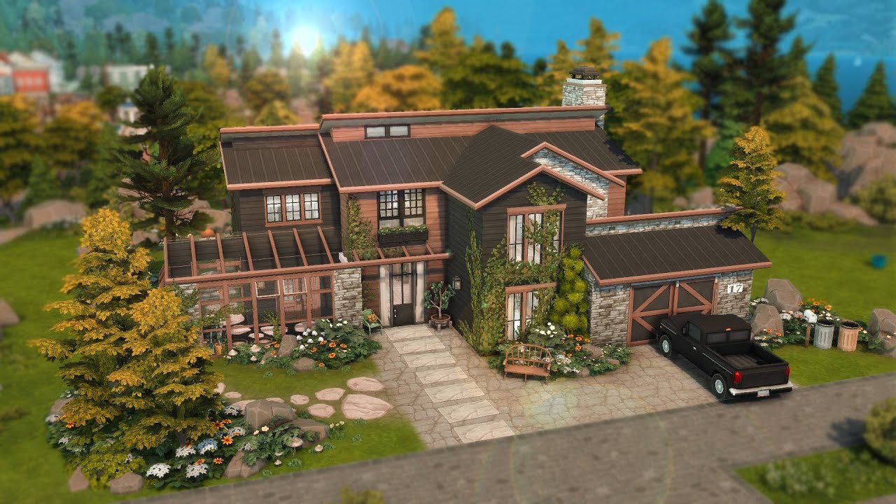 Big Rustic Family Home in Copperdale | (no cc) The Sims 4 Speed Build ...