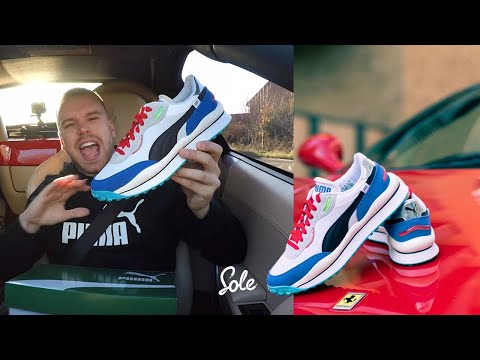 Unboxing the PUMA Style Rider In a FERRARI!