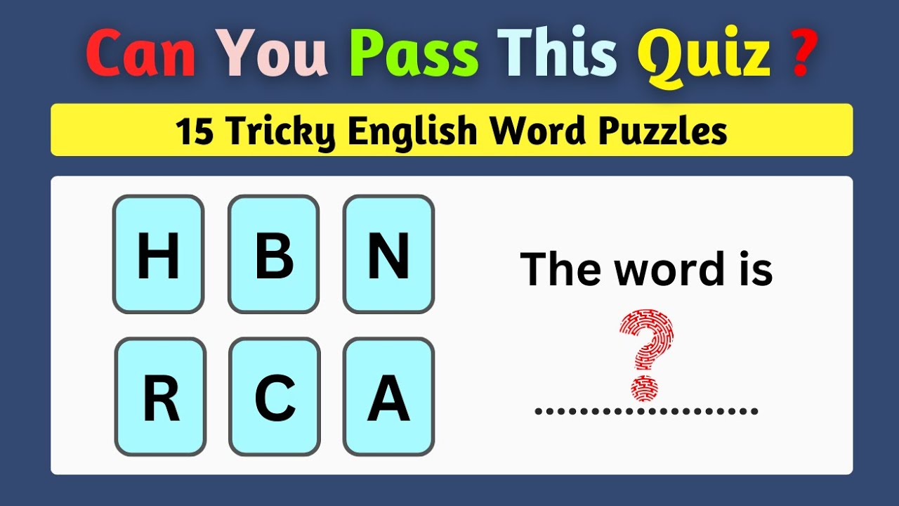 15 Fun English Word Puzzles You Cannot Solve Correctly! - YouTube
